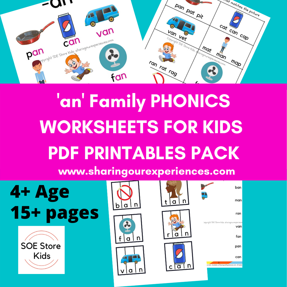 An Word Family Worksheets Pdf Kindergarten Kids An Word Family Worksheets Pdf Kindergarten Kids