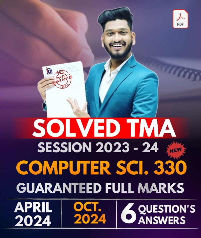 NIOS CLASS 12TH Computer Science (330) SOLVED TMA In English Medium PDF SESSION 2023 - 24