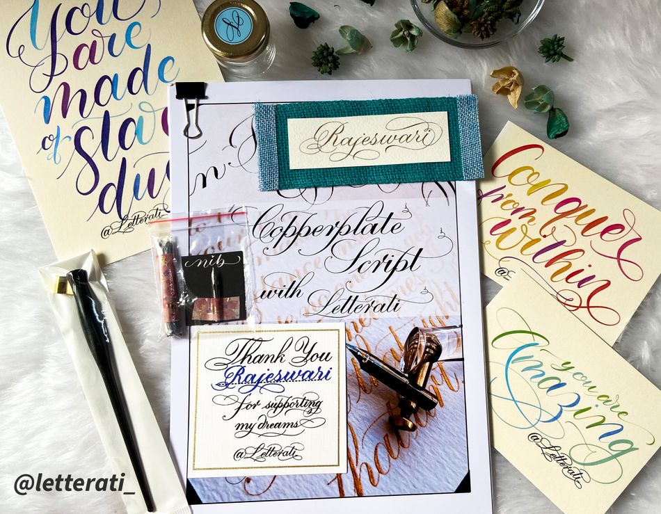Copperplate Calligraphy Workshop with calligraphy kit: 11,12,13 Feb