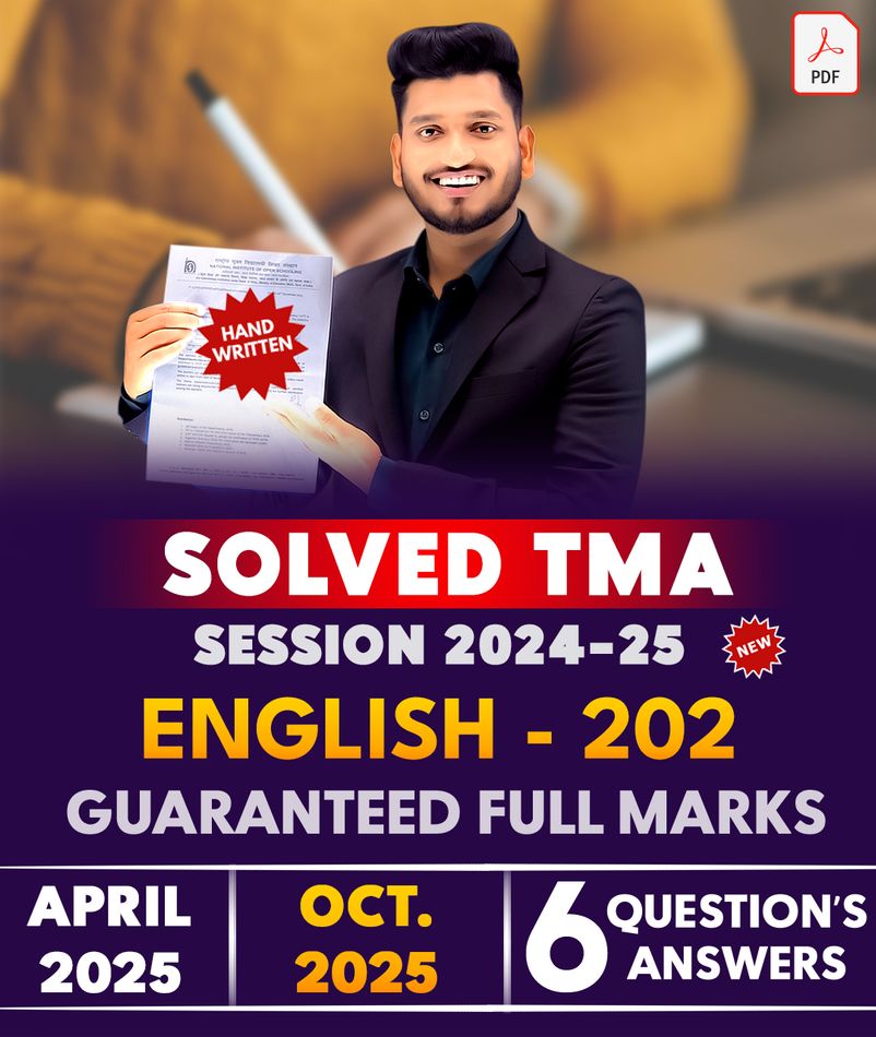 Nios Class 10th ENGLISH (202) Handwritten Solved TMA Session 2024-25