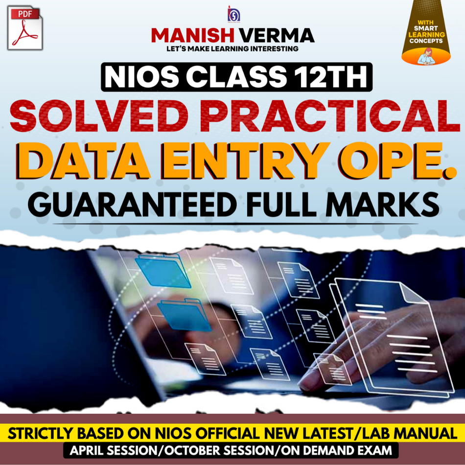 Nios Class 12th Data Entry (336) Practical File With Solutions in Hindi ... Nios Class 12th Data Entry (336) Practical File With Solutions in Hindi ...