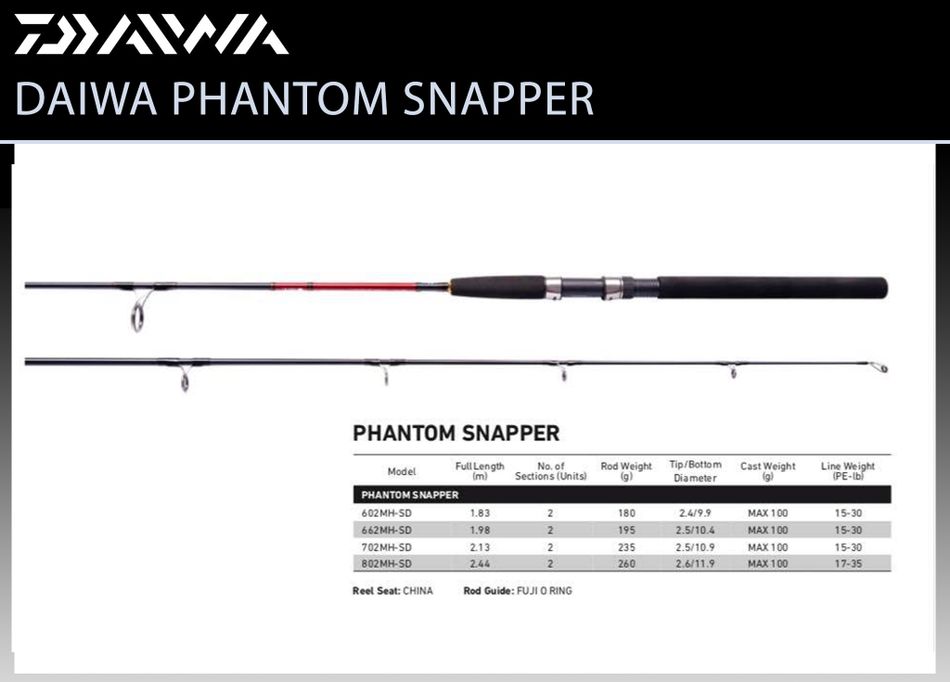 Daiwa Phantom Snapper ( Price Including Shipping)