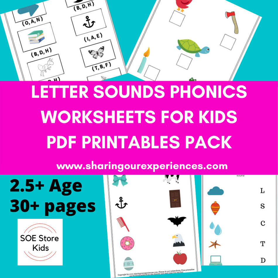 Learning letters sounds - Phonics worksheets
