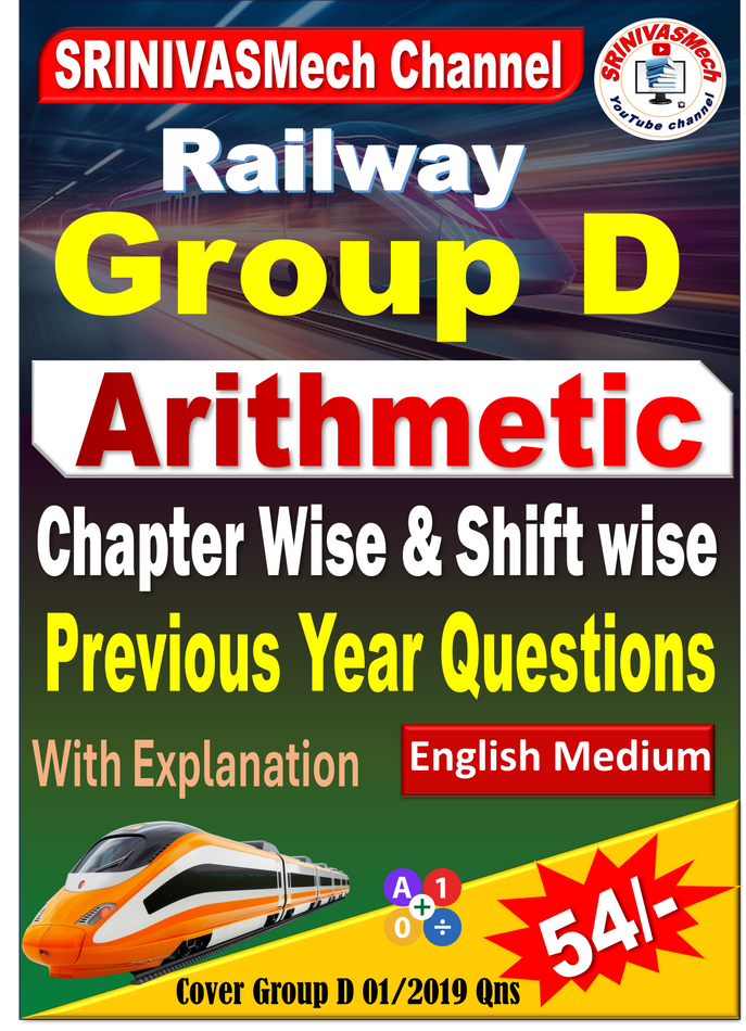 Group D Arithmetic Chapter wise Solved Questions in English Medium by SRINIVASMech