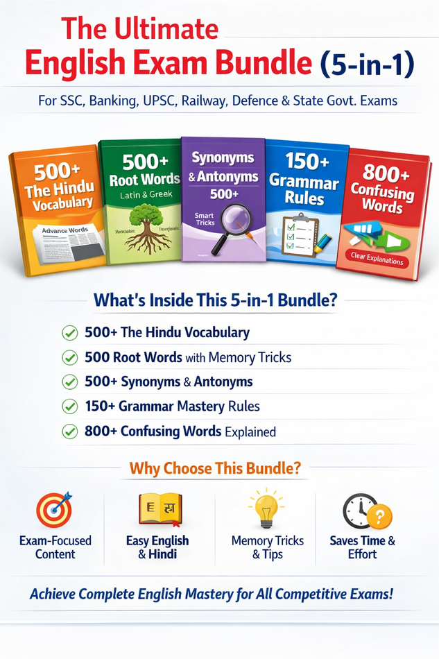 Ultimate English Exam Bundle (5-in-1 PDF Pack) 2000+ Vocabulary ...