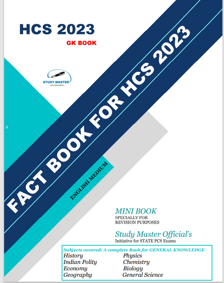 HCS Fact Book for Prelims Exam - English Medium
