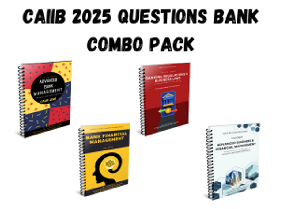 CAIIB 2025 Questions Bank Combo Pack : ABM + BFM + ABFM + BRBL 1000 ...