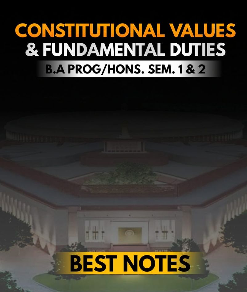 B.A Program DU SOL Semester 1/2nd Constitutional Values and Fundamental Duties)