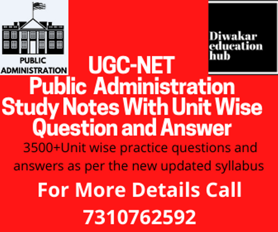 UGC NET Public Administration Study Notes (books) with 3500+ Topic Wise ...