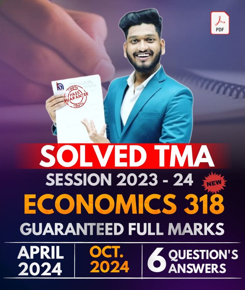 NIOS CLASS 12TH Economics (318) SOLVED TMA In English Medium PDF SESSION 2024 - 25