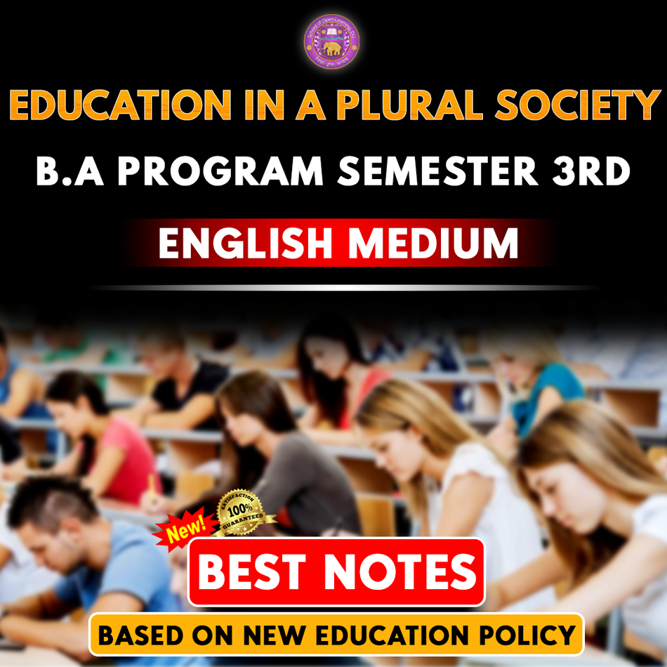 B.A Program DU SOL Semester 3rd Education in a plural society Best ...