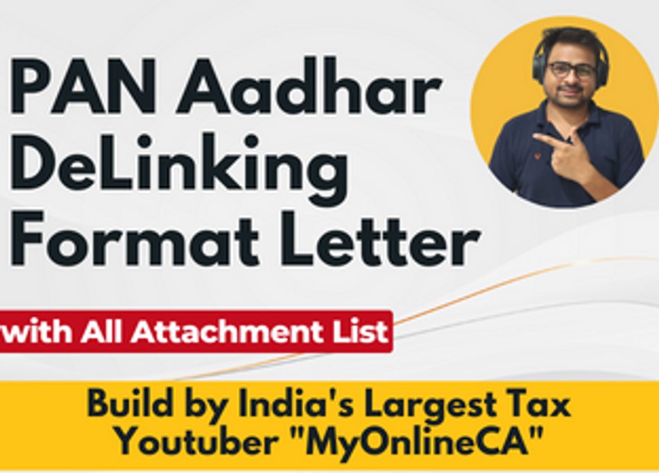 Request Letter Format for Delinking PAN Aadhar