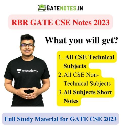 GATE CSE 2023 Exam Full Study materials (Ravindrababu Ravula Notes)