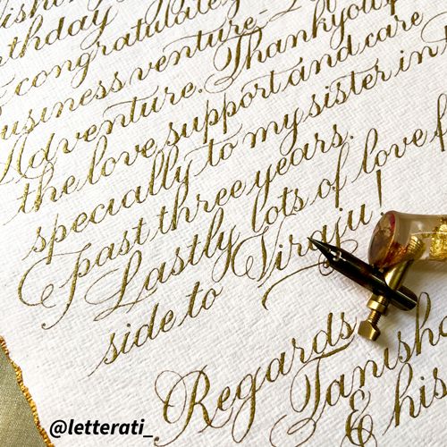 Copperplate calligraphy workshop with printable workbook: 3,4,5 December