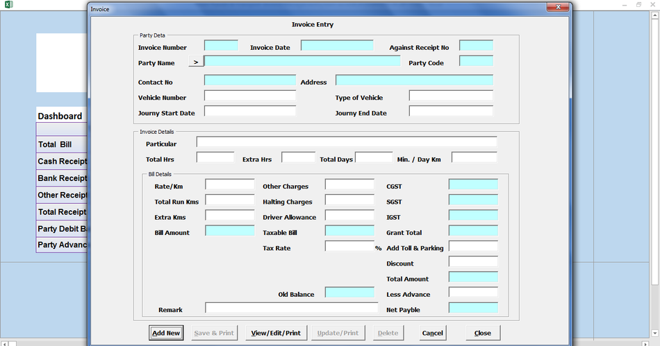 Tours Travels & Transport Company Invoice & Customer Management System ...