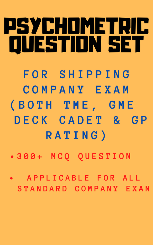 PSYCHOMETRIC QUESTION FOR SHIPPING COMPANY