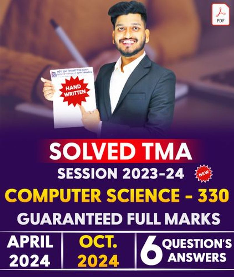 Nios Class 12th COMPUTER SCIENCE (330) Handwritten Solved TMA English Medium Session 2023-24