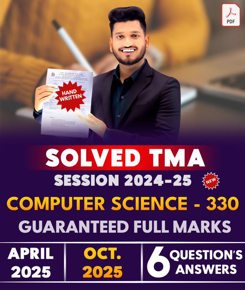 Nios Class 12th COMPUTER SCIENCE (330) Handwritten Solved TMA English Medium Session 2024-25