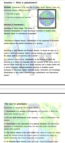 B.A Program 3rd Year Globalization Best Notes with Important Questions ...