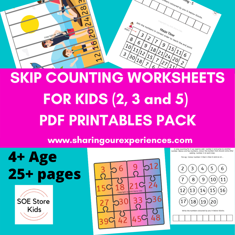 Skip Counting Worksheets For Kindergarten Kids