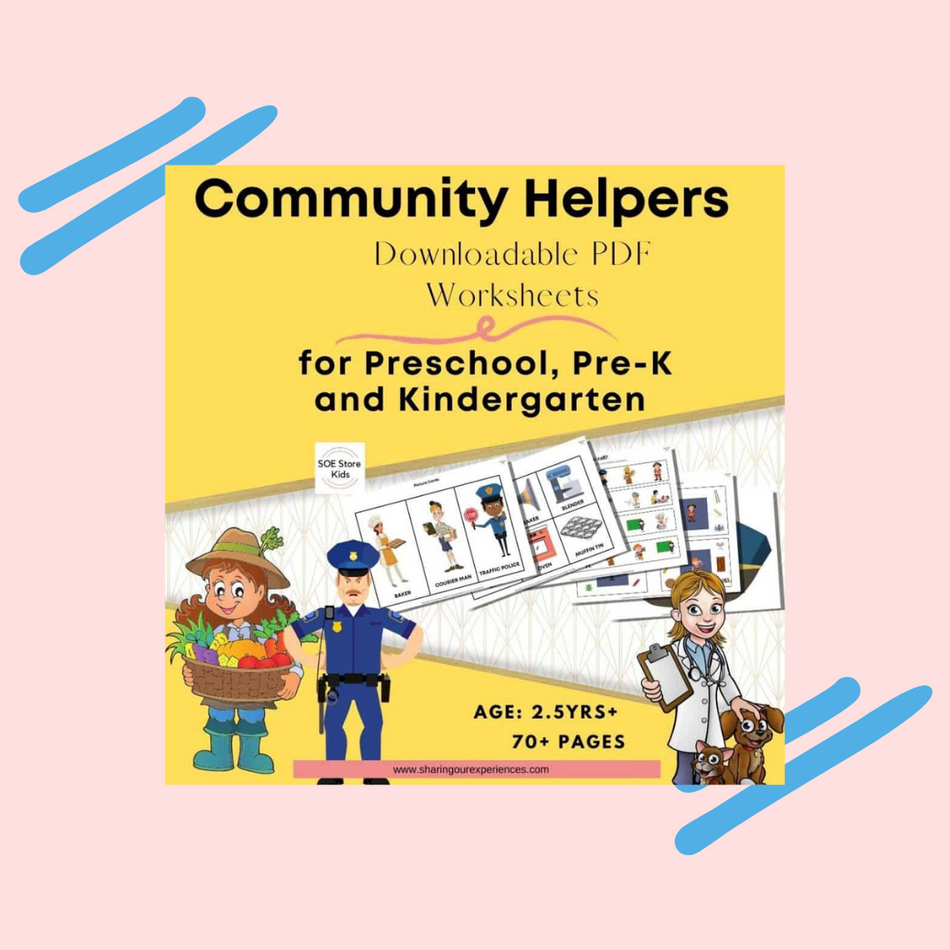 Community helpers worksheet for kindergarten