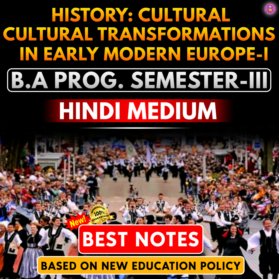 B.A Program Semester 3rd History: Cultural Transformations in Early ...