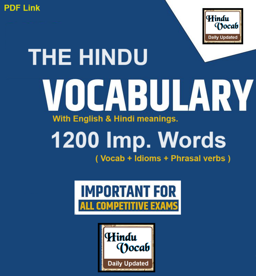 1000+ The Hindu Editorial vocabulary